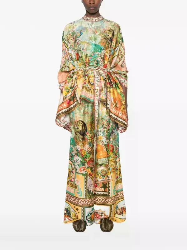 Camilla Graphic-print Belted Shirt