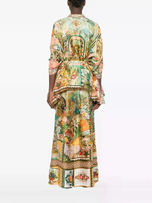 Camilla Graphic-print Belted Shirt
