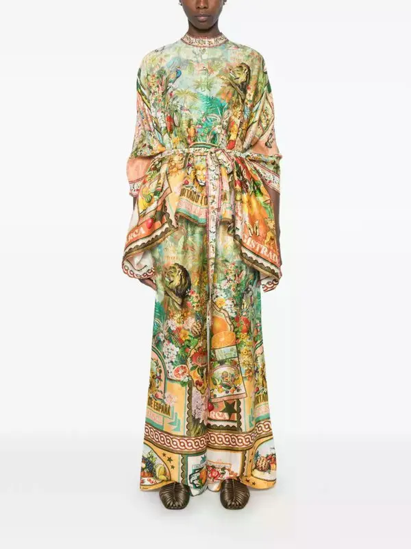 Camilla Graphic-print Belted Shirt