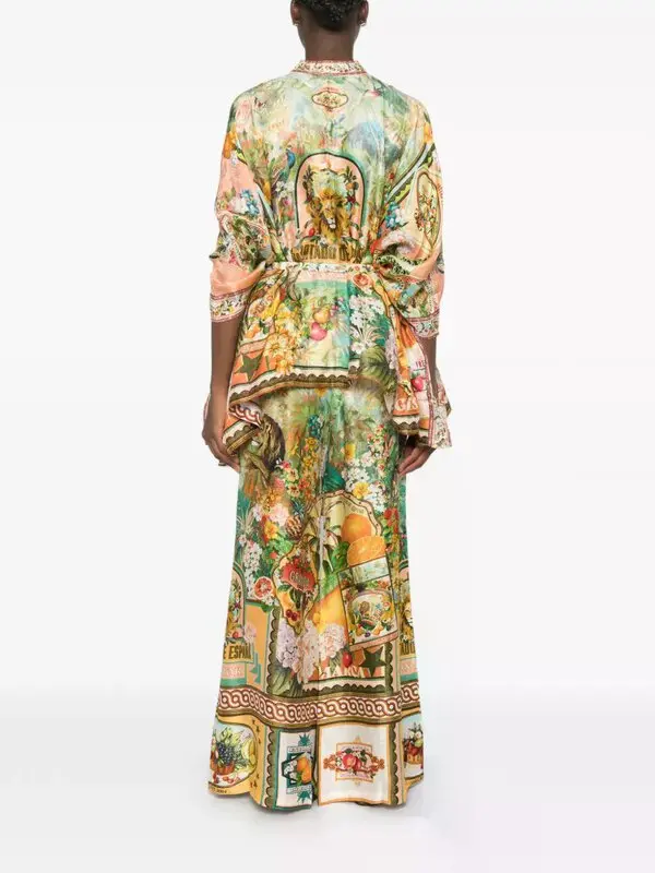 Camilla Graphic-print Belted Shirt