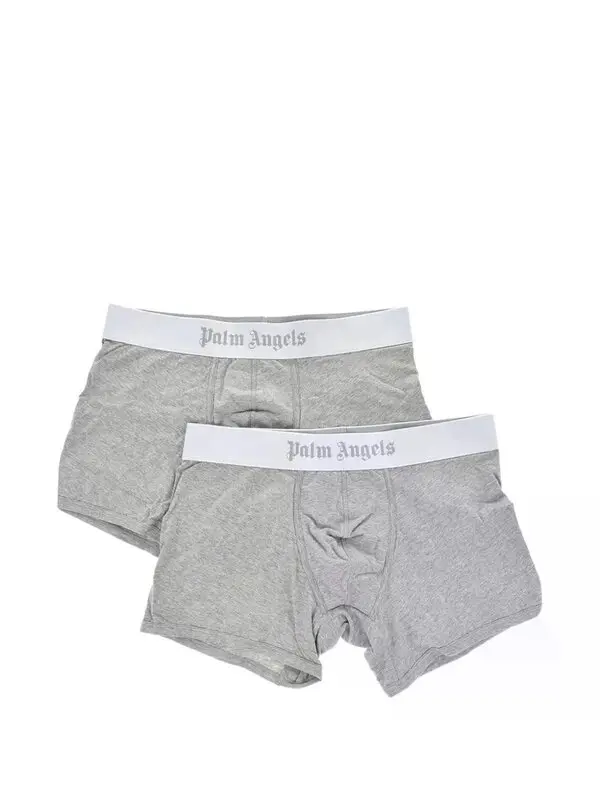 Palm Angels Logo-waistband Boxers - Grey