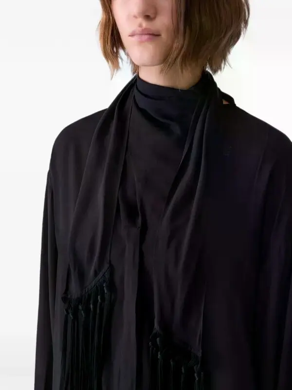 Liu Jo Crêpe De Chine Shirt With Decorative Scarf