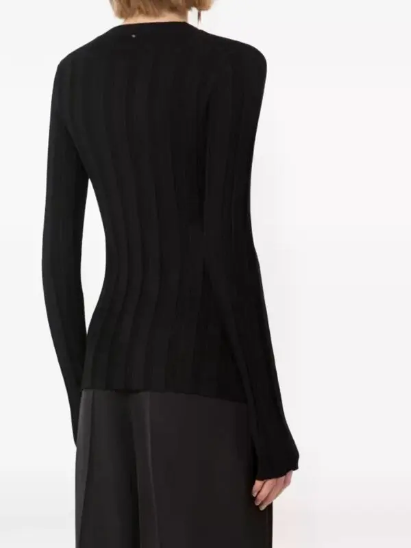 Sportmax Laser Ribbed-knit V-neck Cardigan