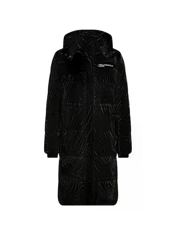 Karl Lagerfeld Long Shiny Puffer Jacket