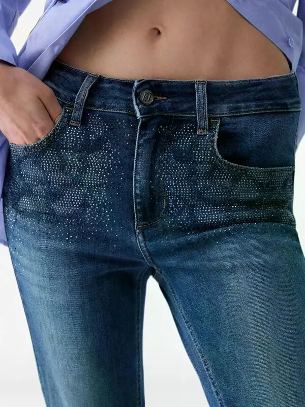 Liu Jo Bootcut Jeans With Rhinestones