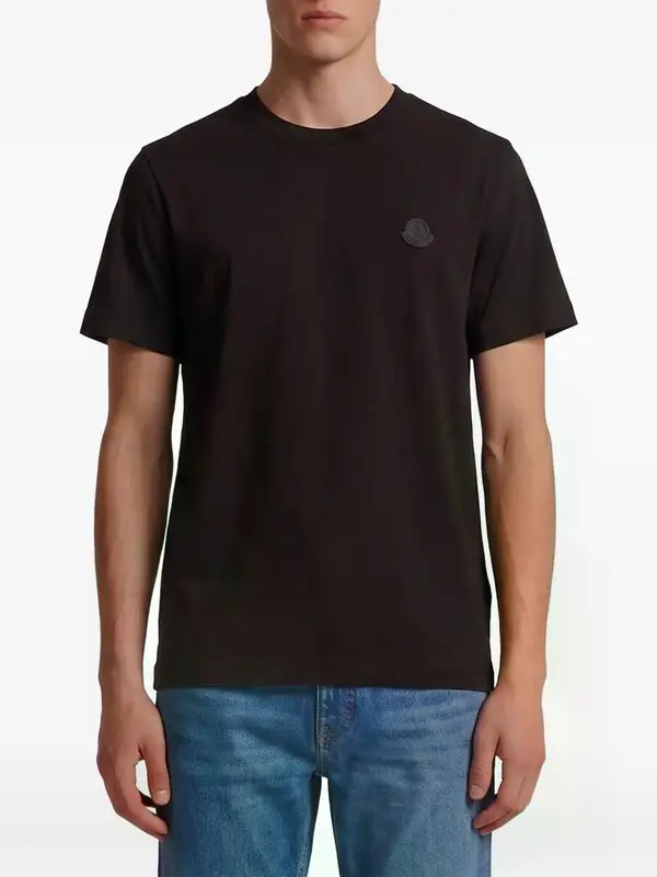 Moncler Double Leather Logo Cotton T-shirt