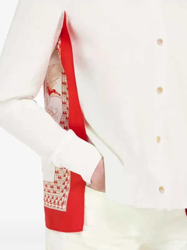 FERRAGAMO Feather Show Print Crew-neck Cardigan