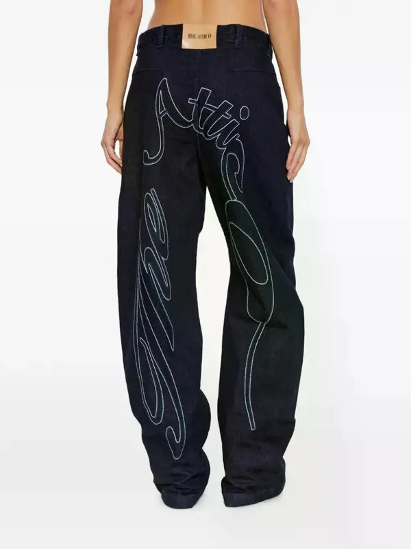 Attico Embroidered-logo Jeans