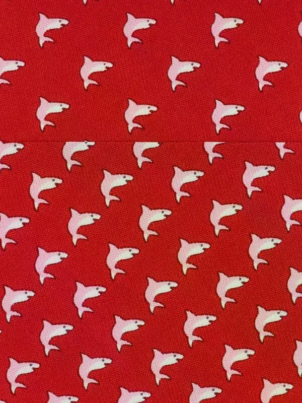FERRAGAMO Silk Shark Print Neck Tie