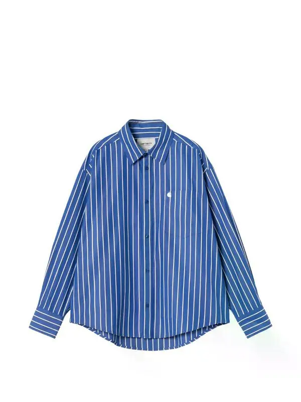 Carhartt Work In Progress Striped Cotton Poplin Oversized Shirt