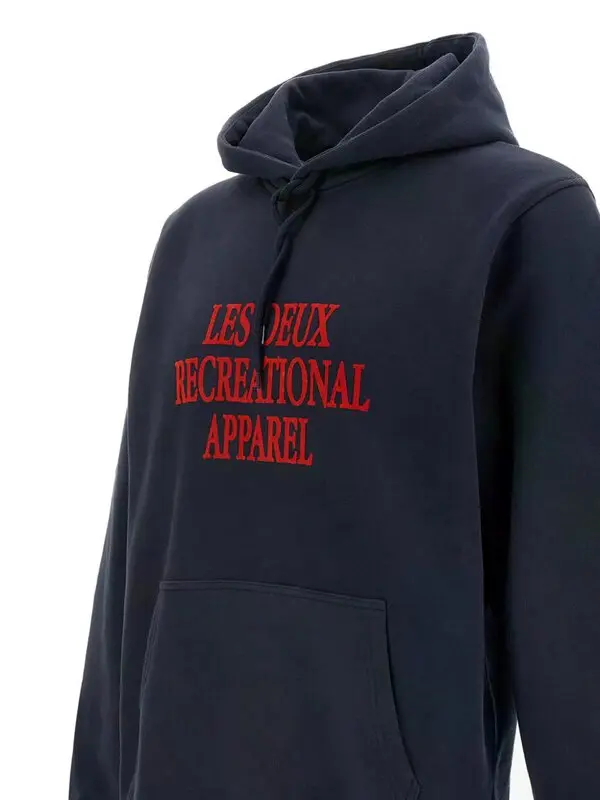 LES DEUX Logo-print Drawstring Hoodie