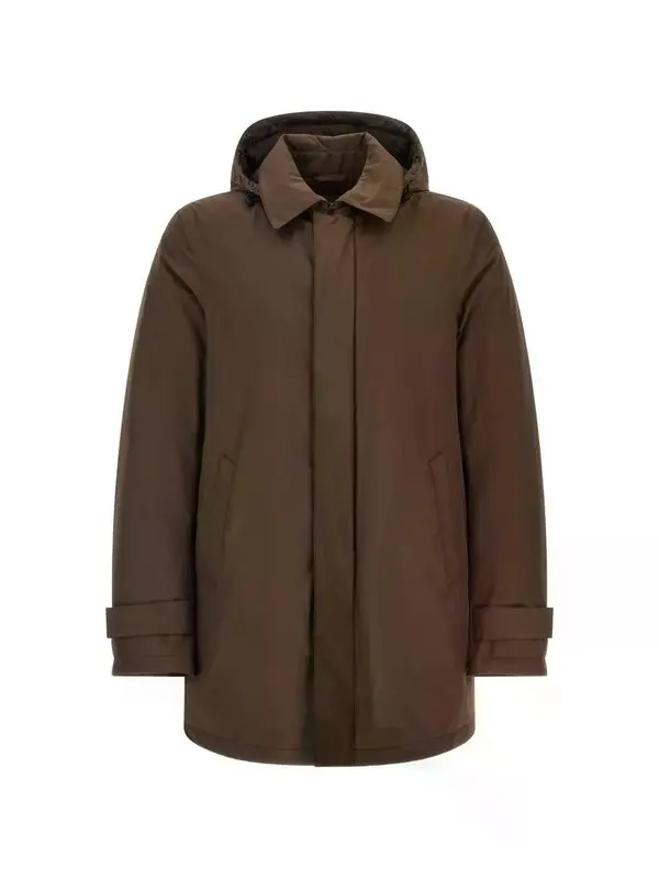 Herno Detachable-hood Matte-finish Parka