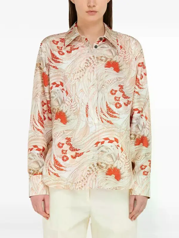 FERRAGAMO Printed Silk Twill Shirt