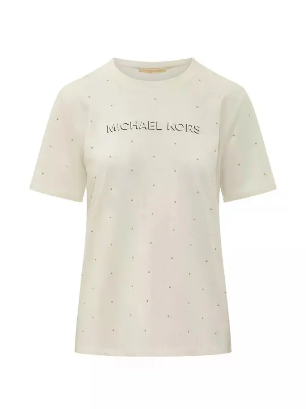 Michael Kors Stud-embellished Logo-print T-shirt