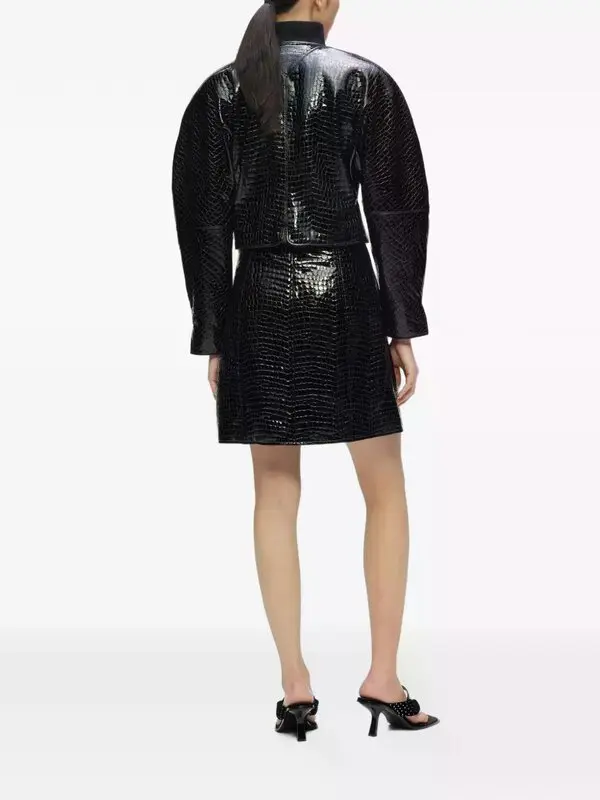 Karl Lagerfeld Studio Croc Leather Skirt