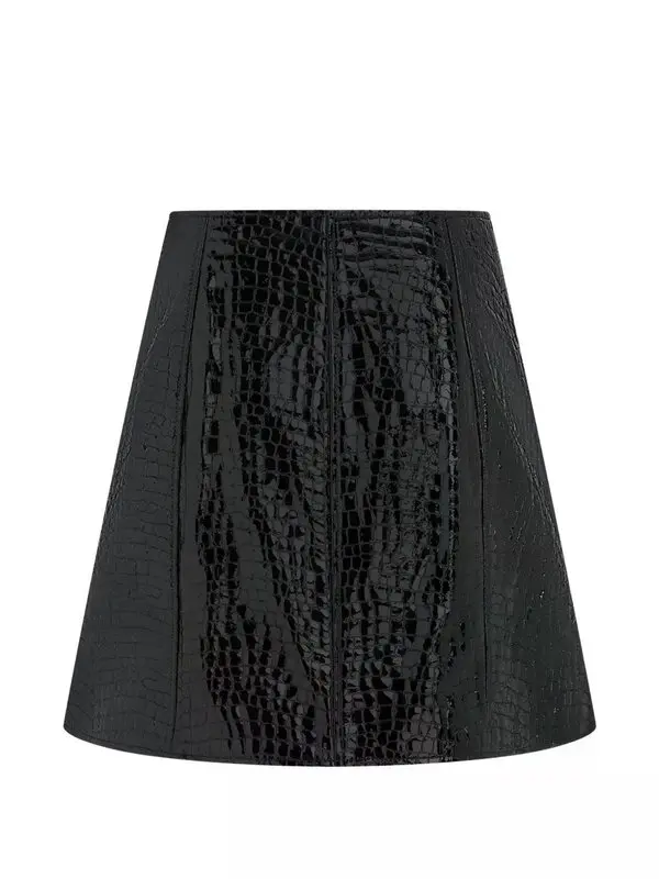 Karl Lagerfeld Studio Croc Leather Skirt