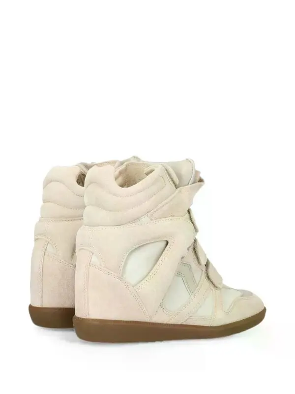 Isabel Marant Étoile Bekett Suede Sneakers With Velcro Straps - Neutrals