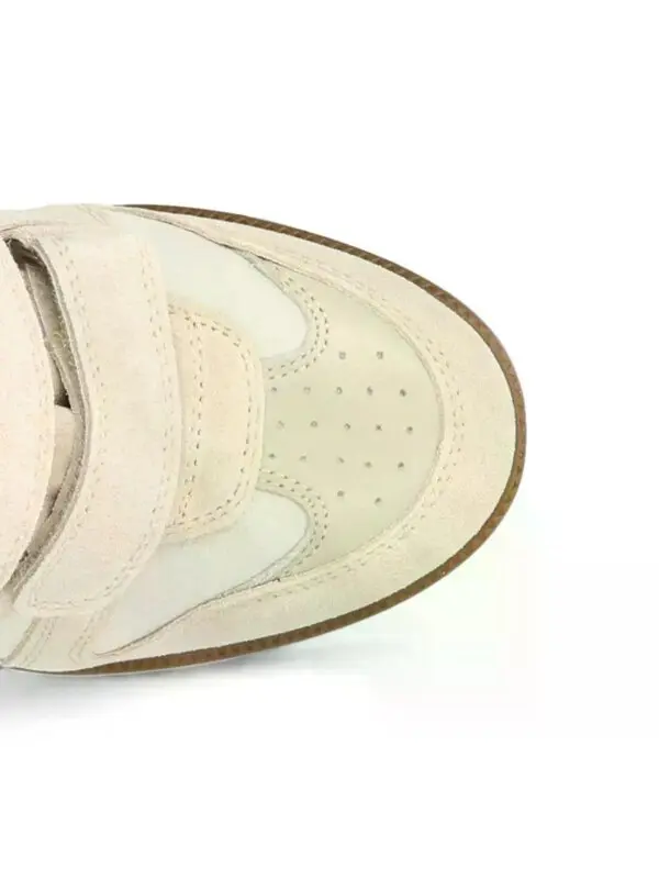 Isabel Marant Étoile Bekett Suede Sneakers With Velcro Straps - Neutrals