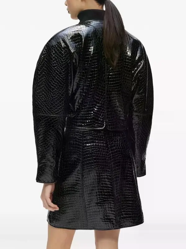Karl Lagerfeld Karl Studio Croc Leather Jacket