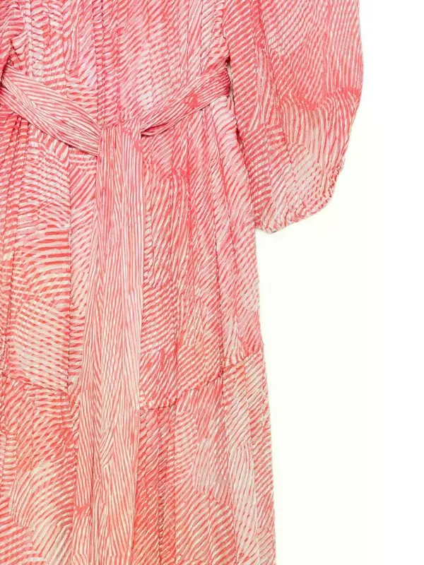 A.N.G.E.L.O. VINTAGE CULT 1970s Abstract Print Belted Midi Dress