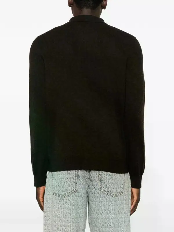 Eric Bompard Jersey-knit Shirt-collar Cardigan