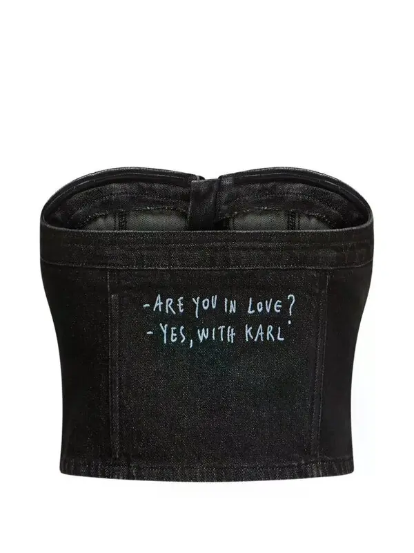 Karl Lagerfeld Denim Bandeau Top