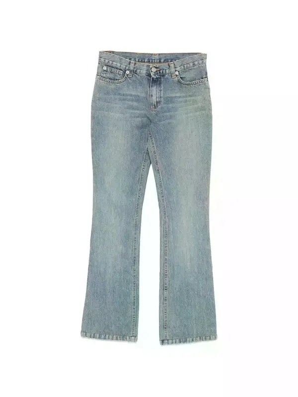 John Richmond 2000s Rhinestone-embellished Flared Jeans