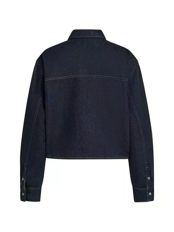 Karl Lagerfeld Boxy Logo Detail Denim Shirt