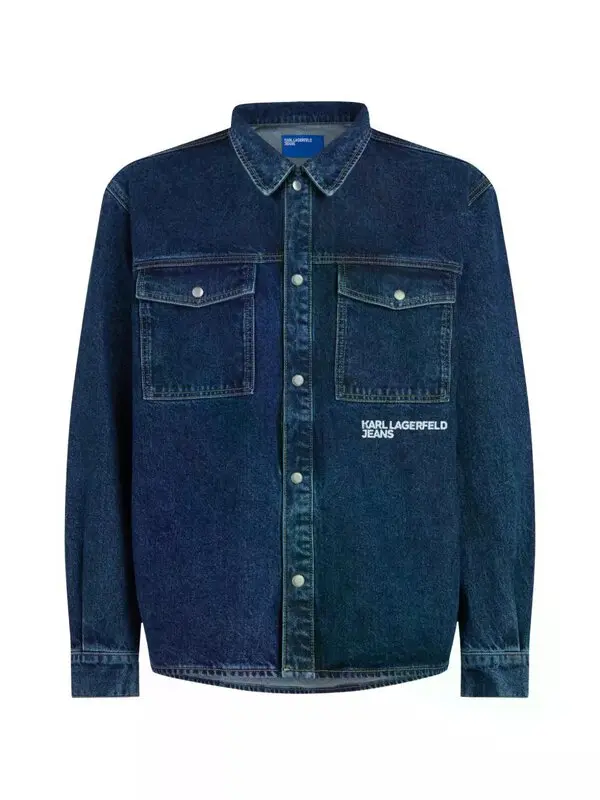Karl Lagerfeld Logo Denim Overshirt