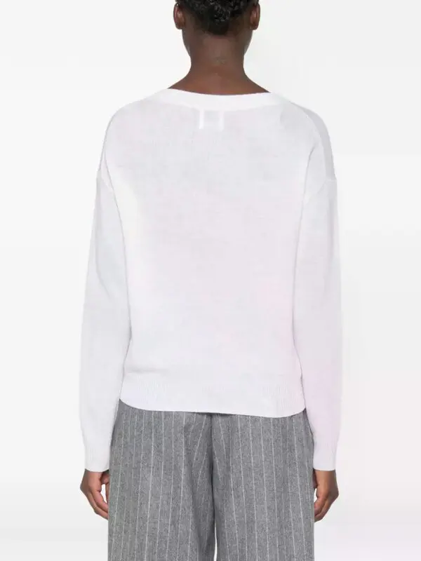 ALLUDE Fine-knit Drop-shoulder Sweater