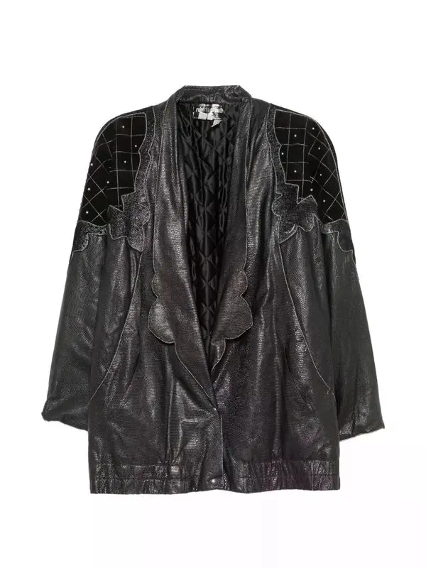 Roberto Cavalli 1980s Scalloped-collar Coat