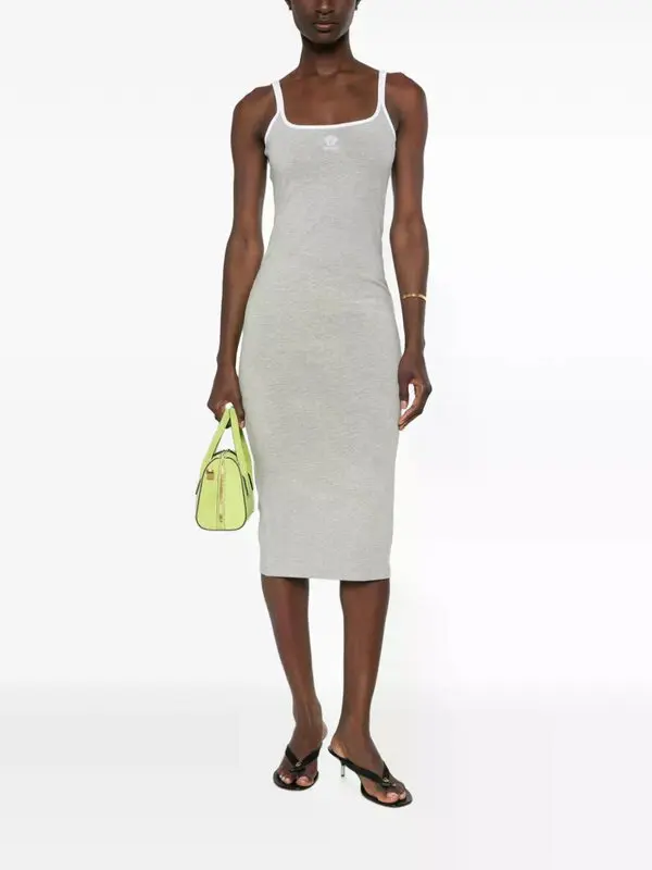 Versace Logo-embroidered Midi Dress