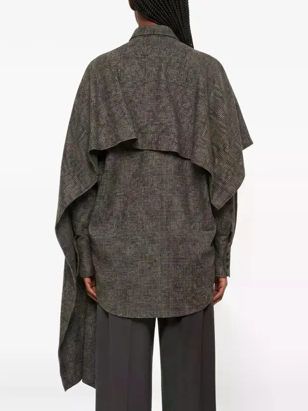DARKPARK Georgia Check-pattern Draped Shirt