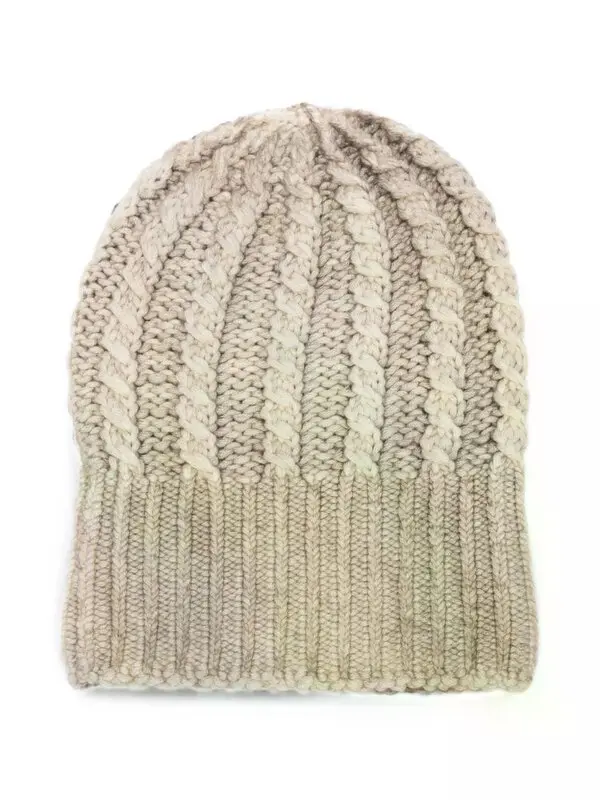 Avant Toi Cable-knit Ribbed Beanie Hat