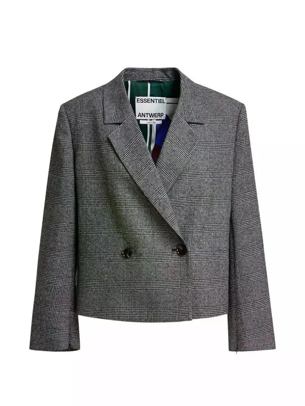 Essentiel Antwerp Double-breasted Cropped Blazer