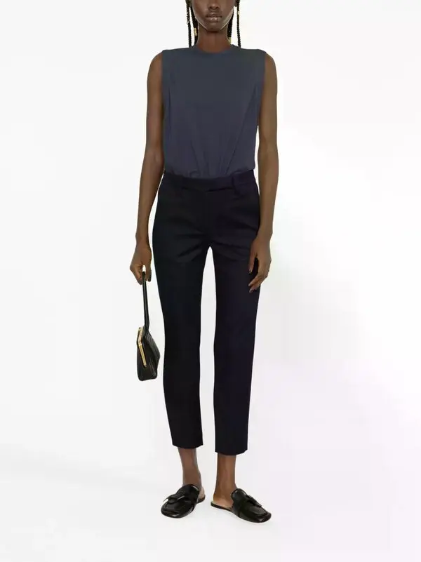 Brunello Cucinelli Cropped Stretch-cotton Tailored Trousers