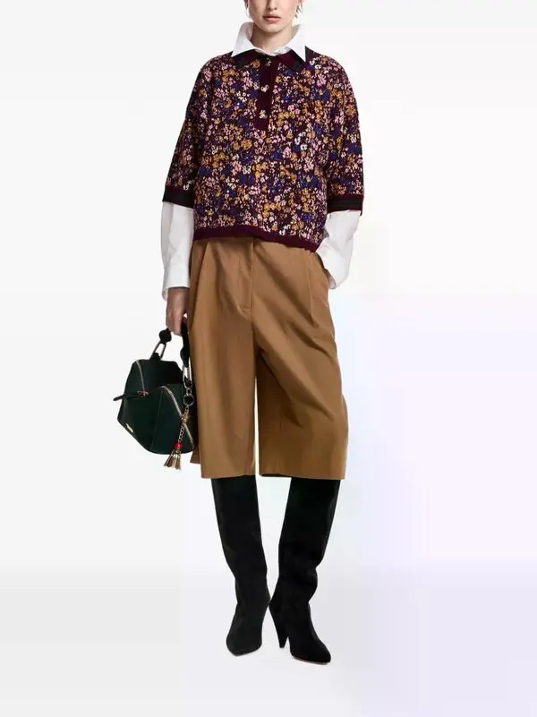 Essentiel Antwerp Pleated Tailored Wide-leg Shorts