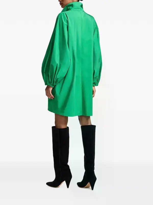 Essentiel Antwerp Oversized Voluminous-sleeves Mini Dress - Green