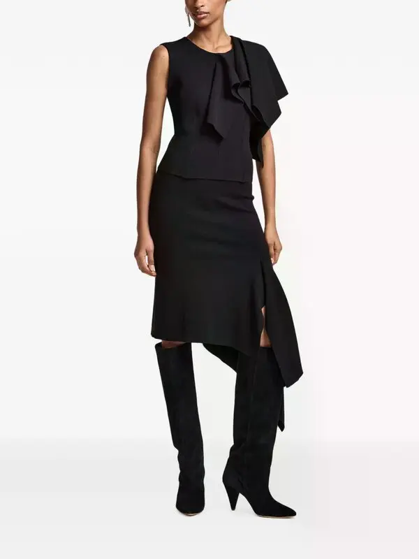 Essentiel Antwerp Know Ruffled Asymmetric-neck Blouse