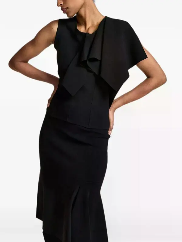 Essentiel Antwerp Know Ruffled Asymmetric-neck Blouse
