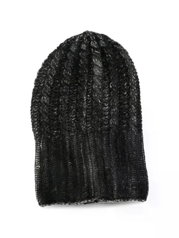 Avant Toi Cable-knit Ribbed Beanie Hat