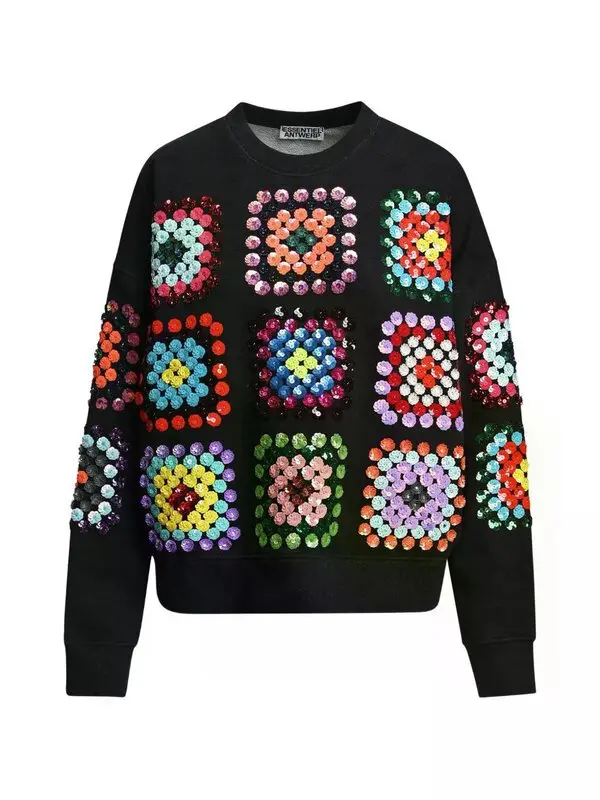 Essentiel Antwerp Karnaval Sequin-embellished Sweatshirt - Black