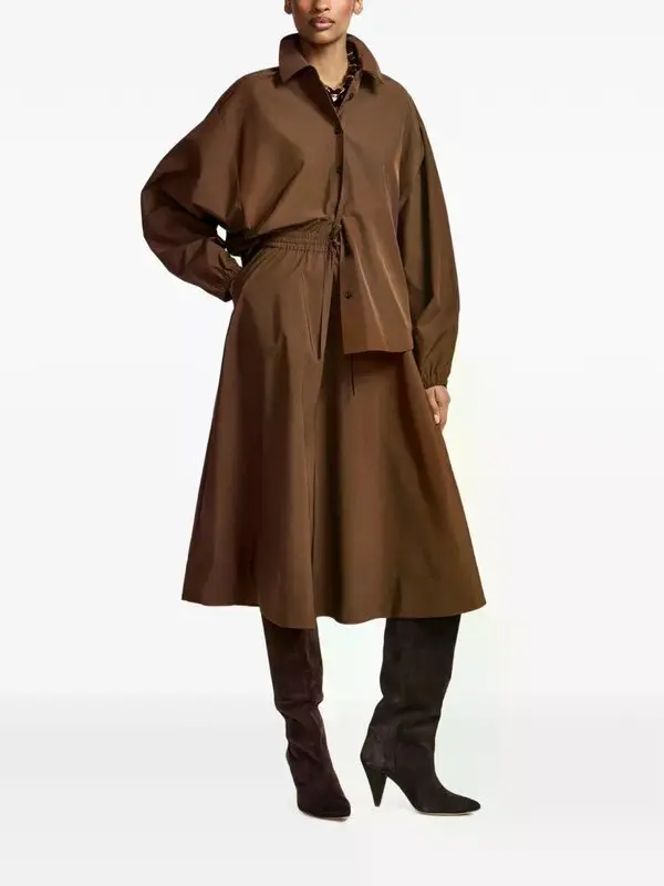 Essentiel Antwerp Voluminous Sleeve Shirt - Brown