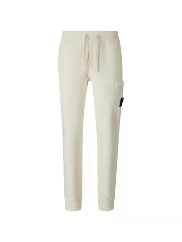 Stone Island 6200010 Organic Cotton Fleece Sweatpants - Neutrals