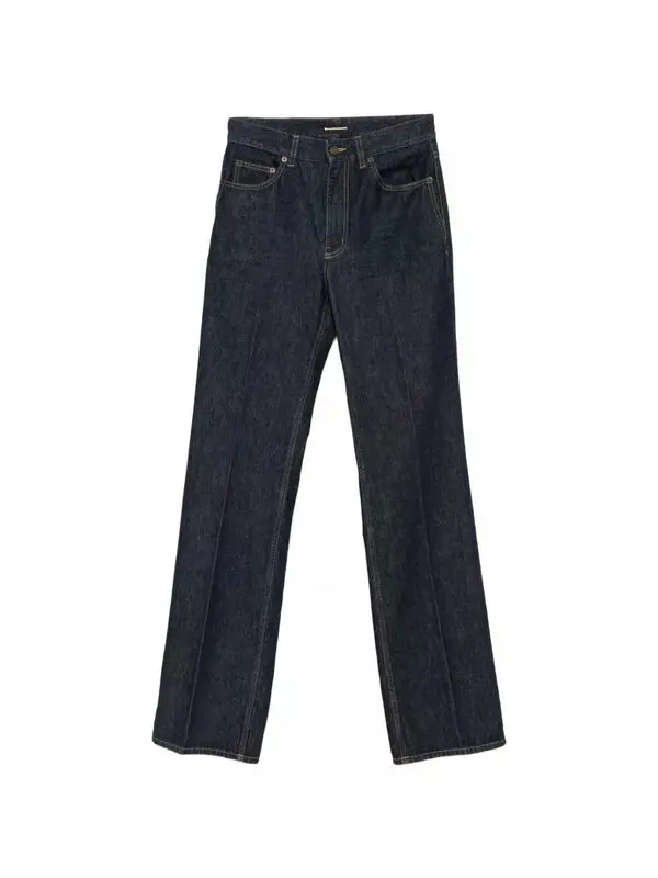 Saint Laurent Belt-loop Buttoned Jeans - Blue