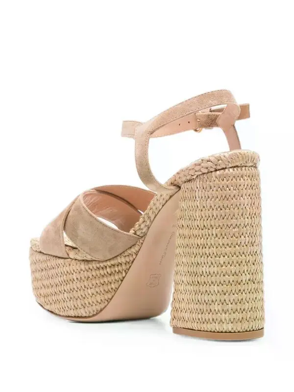 GIANVITO ROSSI Suede Crossover-strap Sandals