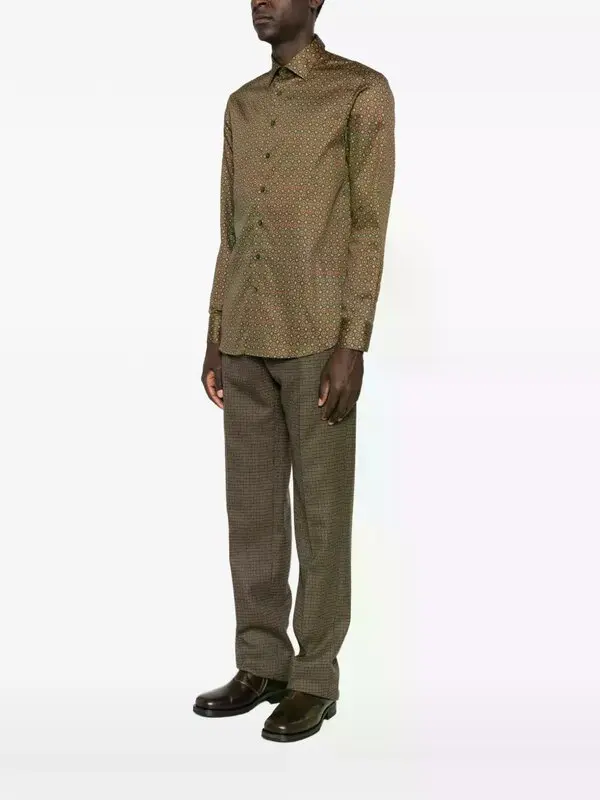 Etro Geometric-print Long-sleeve Shirt
