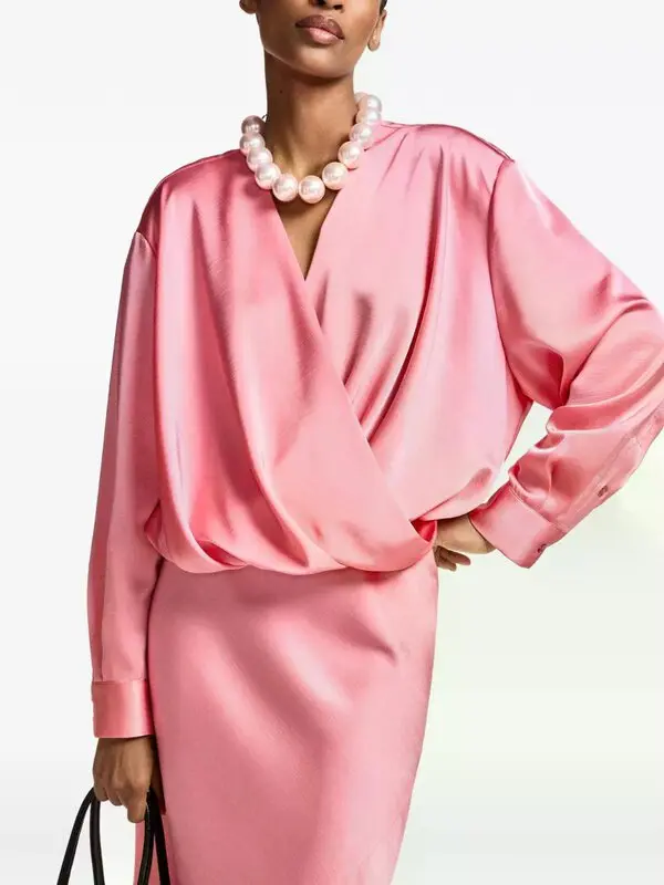 Essentiel Antwerp Kolkwitzia Wrap-style Deep V-neck Blouse