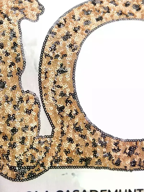Lola Casademunt Sequin-embellished Logo Print T-shirt