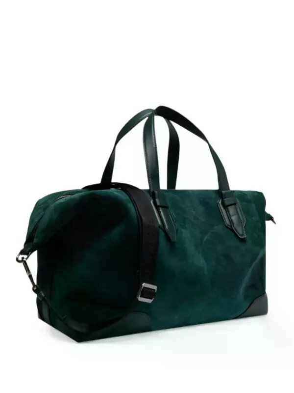 LANCEL Charlie Suede-leather Holdall - Green